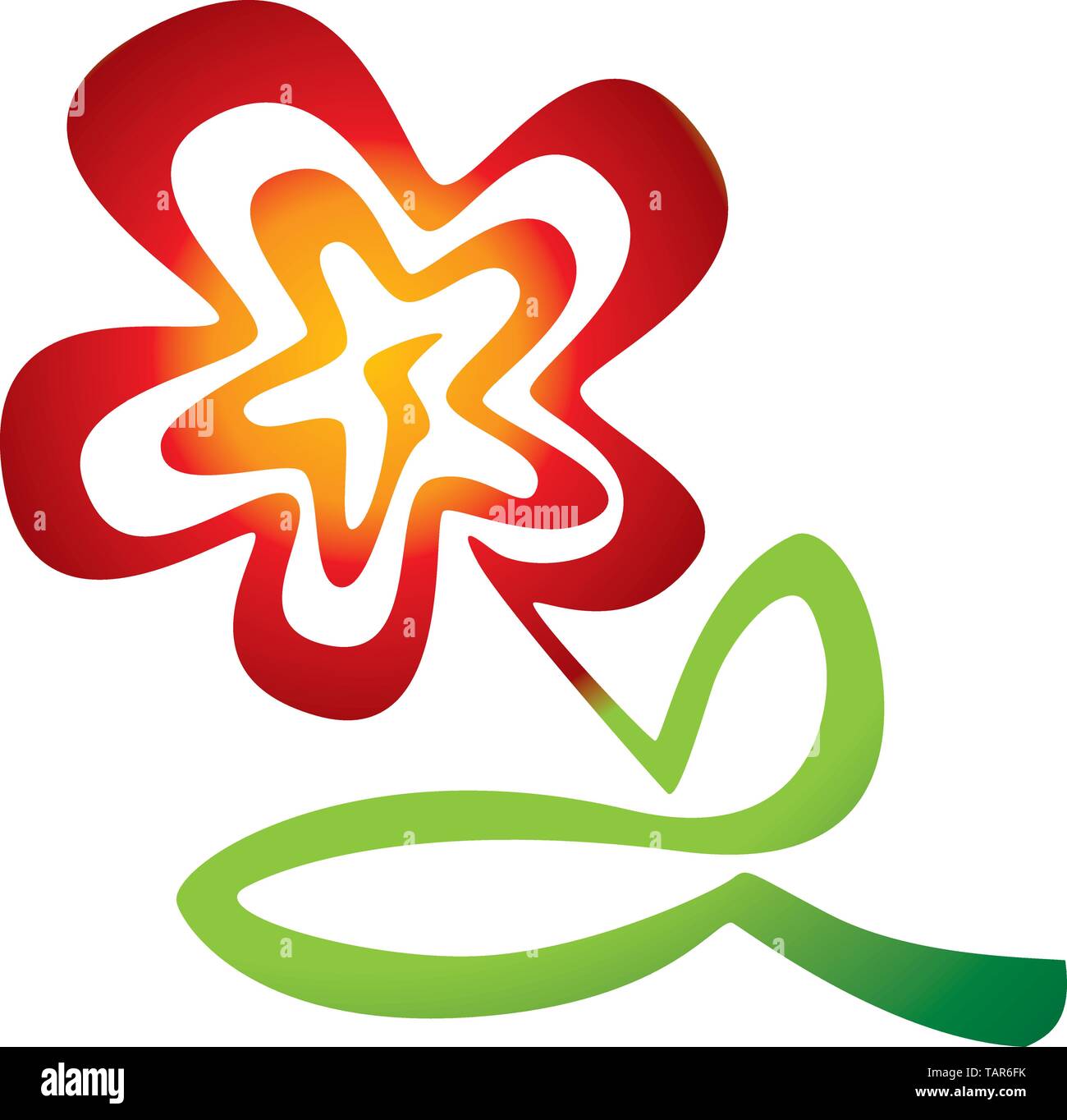 Vector illustration of flower icon isolated in spiral form Stock Vector ...