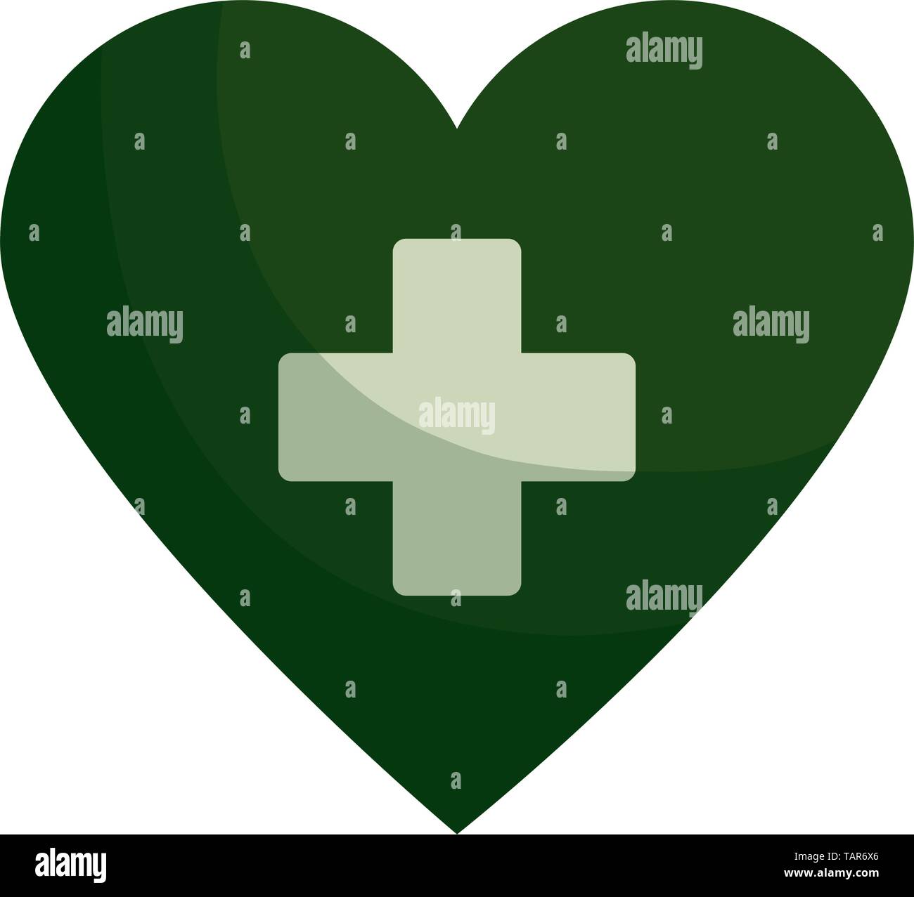 medical heart with cross icon Stock Vector Image & Art - Alamy