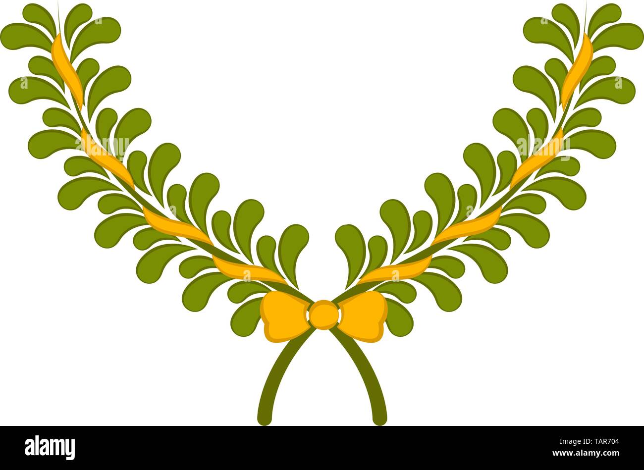 Isolated colored laurel wreath icon on a white background - Vector ...
