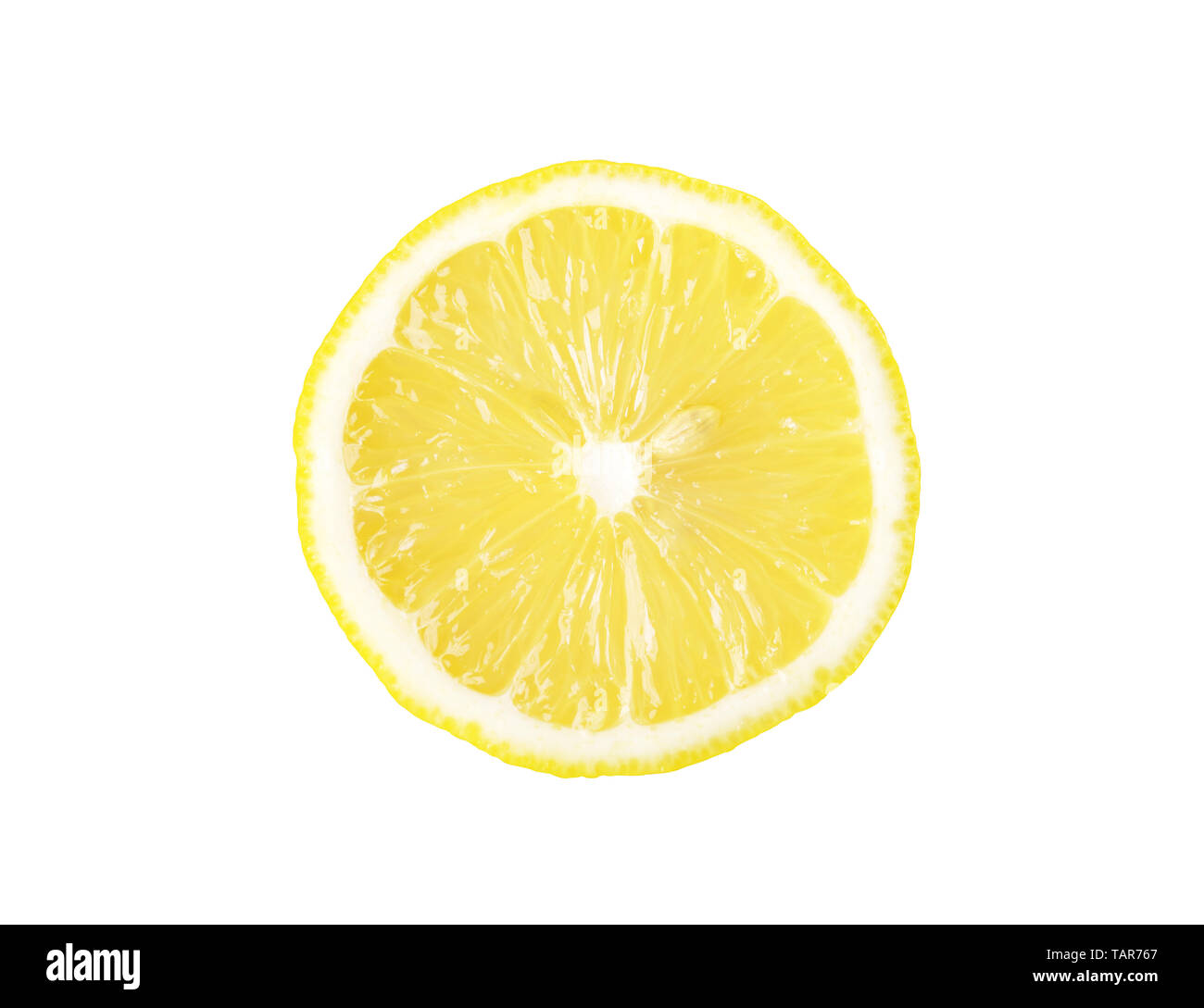 Top view lemon sliced isolated and clipping path on white background ...