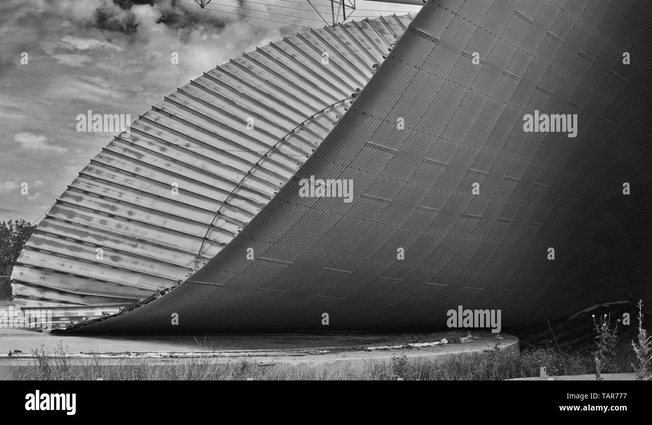 Grain silo damage Black and White Stock Photos & Images - Alamy
