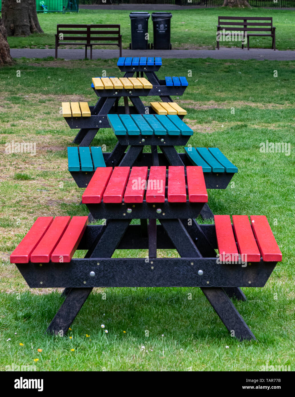 Coloured tables hi-res stock photography and images - Alamy