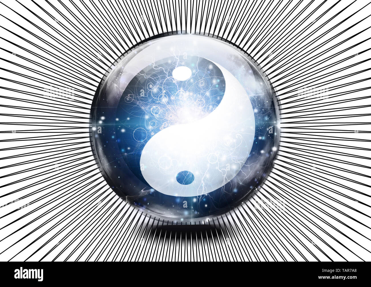 Yin yang glass 3d icon hi-res stock photography and images - Alamy
