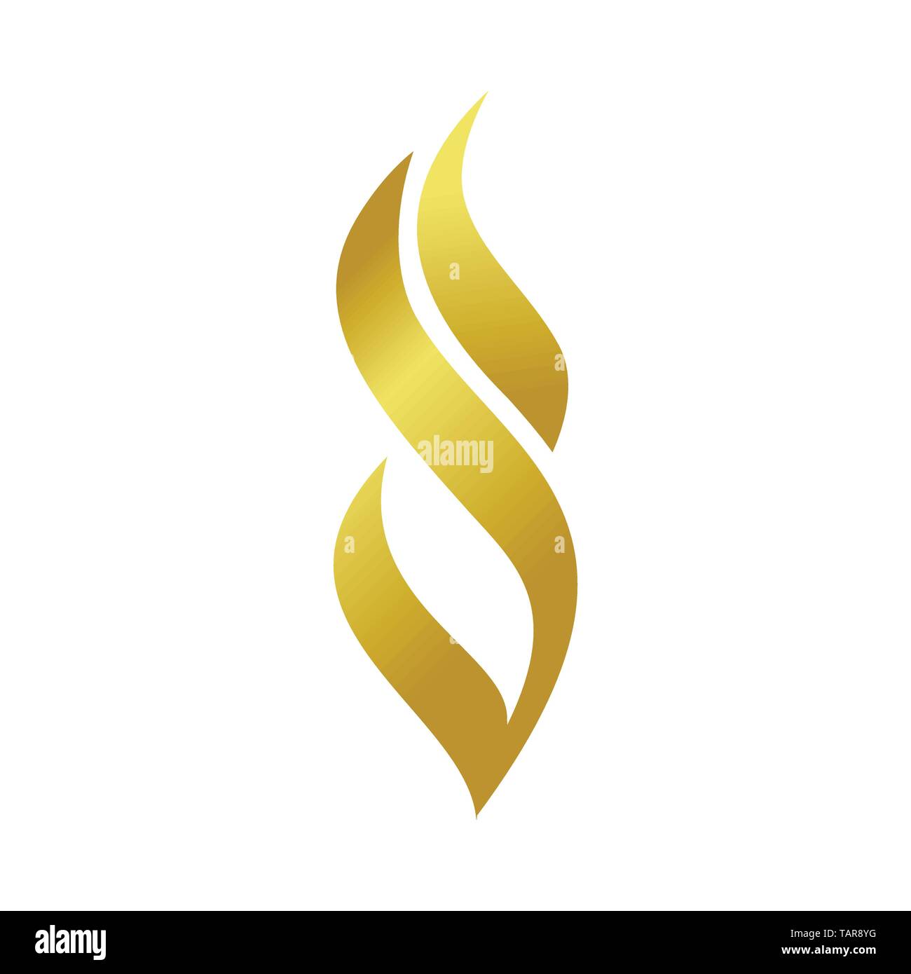 Golden Abstract Fire Flame Shape Vector Symbol Graphic Logo Design ...