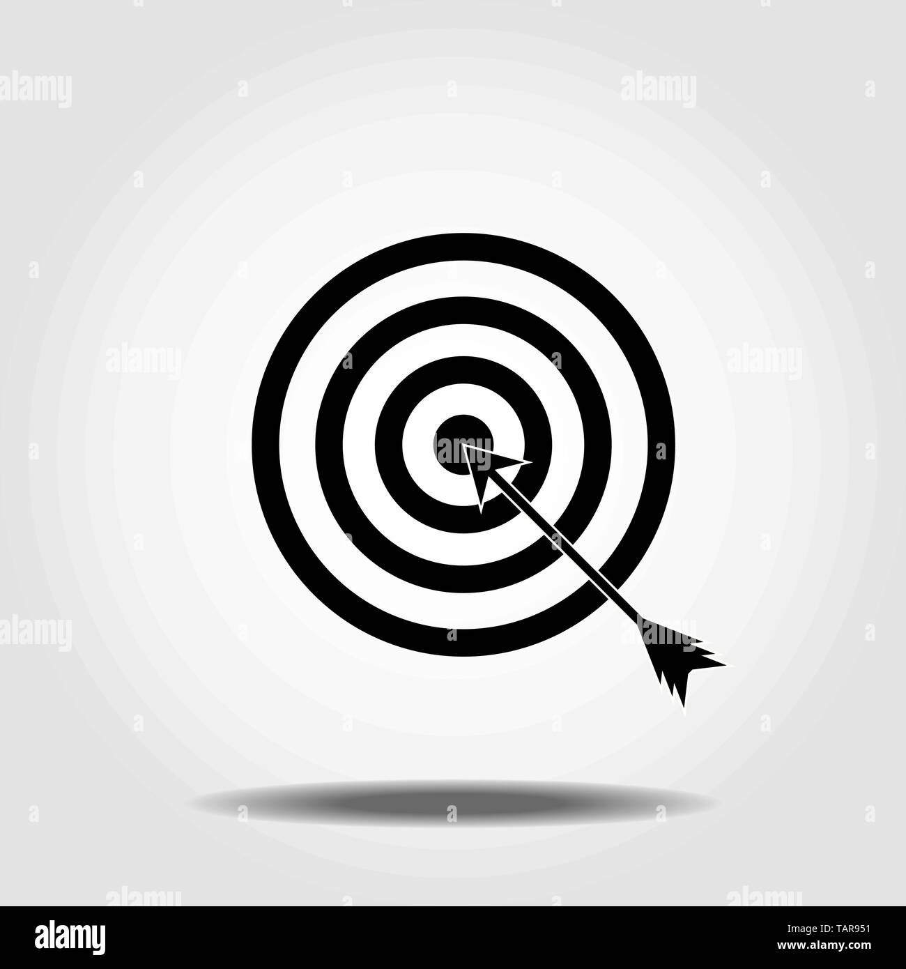 Target Icon in trendy flat style isolated on grey background. Aim ...