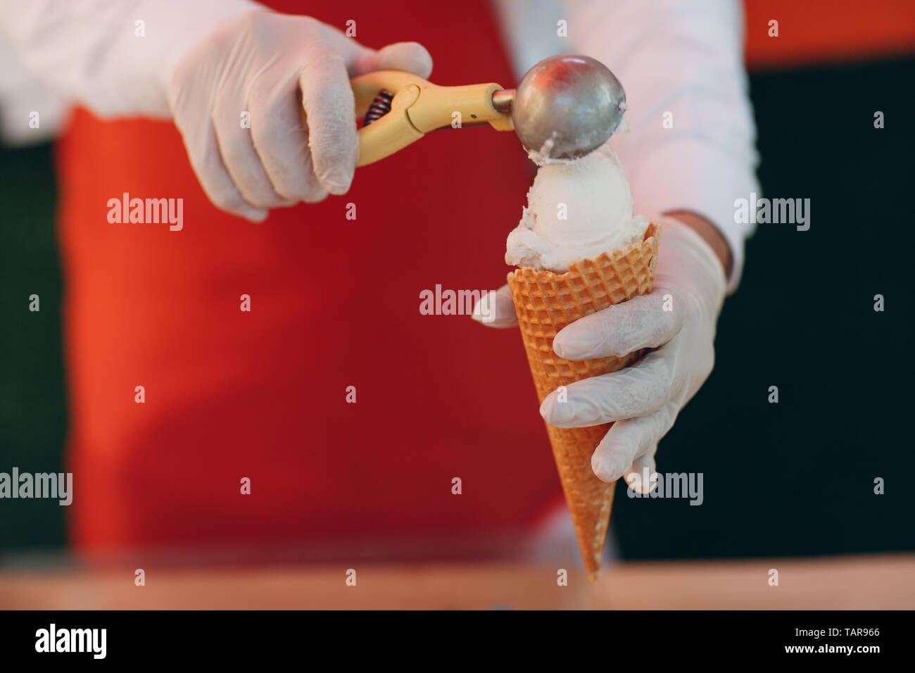 Waffle seller hi-res stock photography and images - Alamy