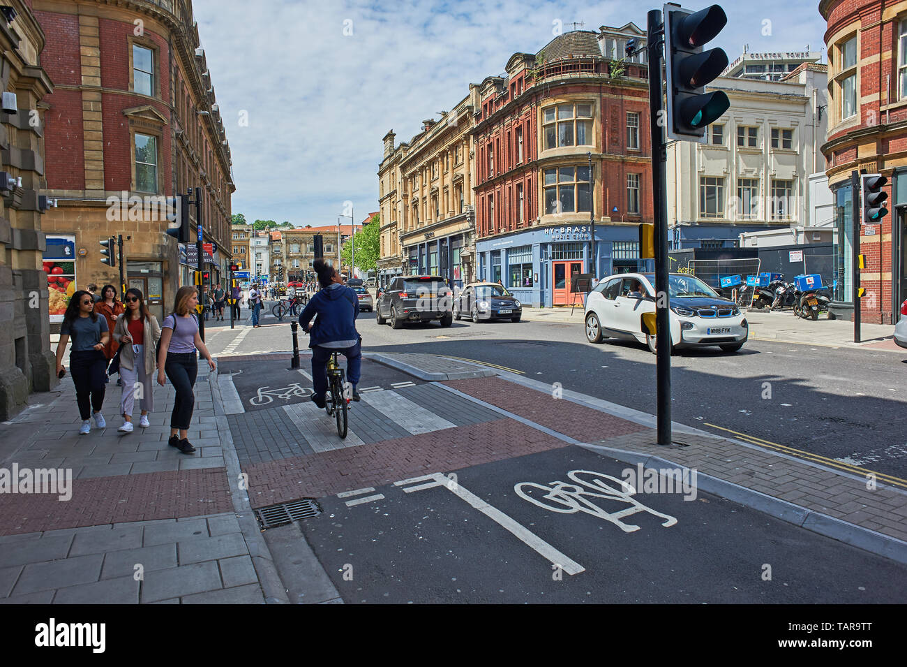 New segregated cycle track infrastructure in the centre of Bristol ...
