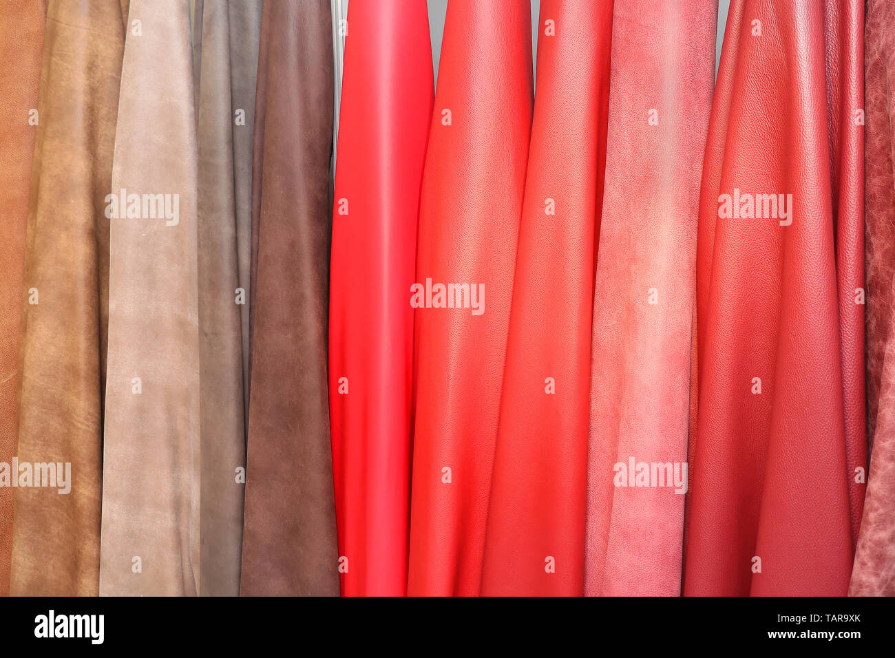 Fabric samples hanging on wall hi-res stock photography and images - Alamy