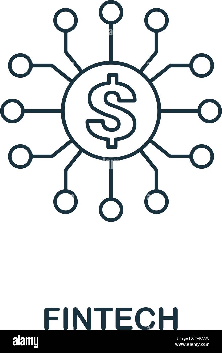 Fintech Icon Outline Style Thin Line Design From Fintech Icons