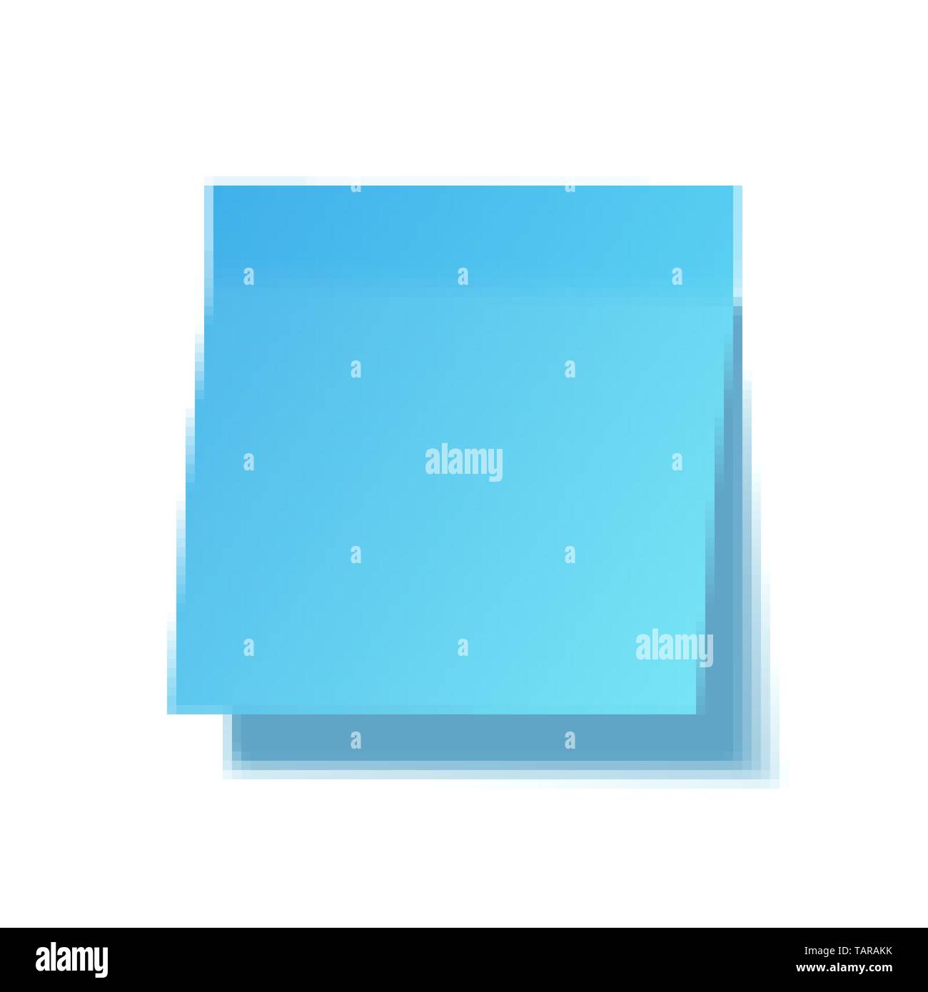 Realistic sticky note with shadow. Blue paper. Message on notepaper ...