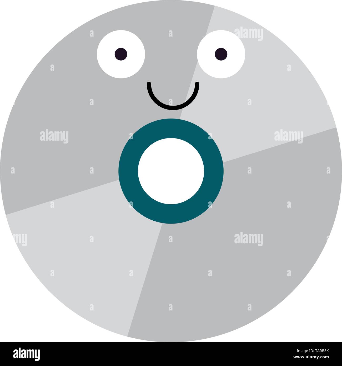 CD rom technology cute cartoon vector illustration Stock Vector Image ...