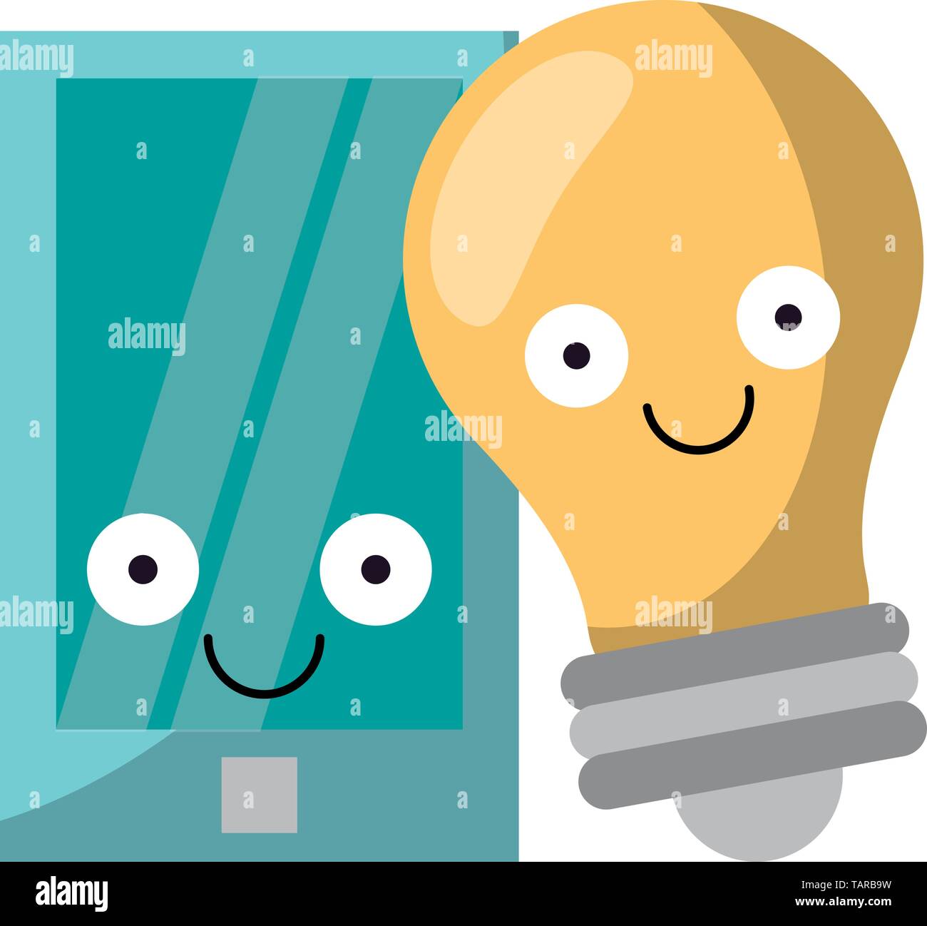 Smartphone and bulb light vector illustration Stock Vector Image & Art ...