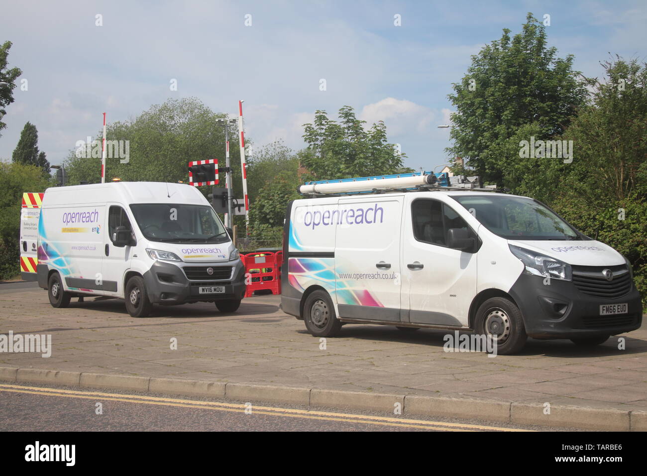 TWO OPENREACH TELECOMMUNICATIONS VANS Stock Photo - Alamy