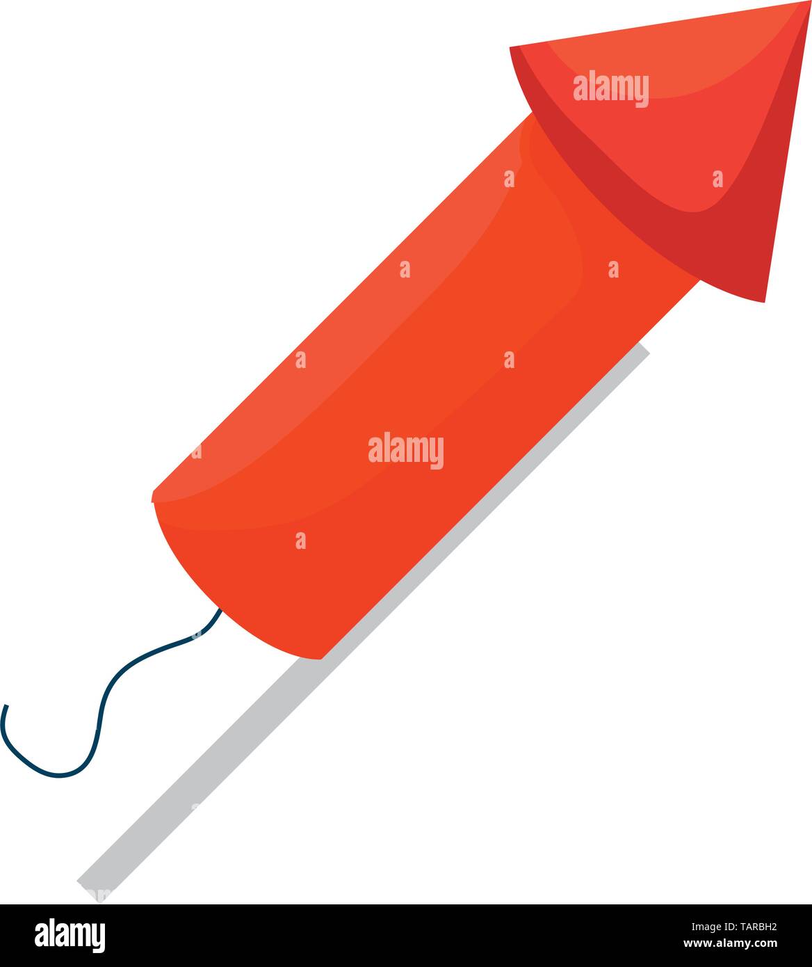 rocket fireworks celebration icon vector illustration Stock Vector ...