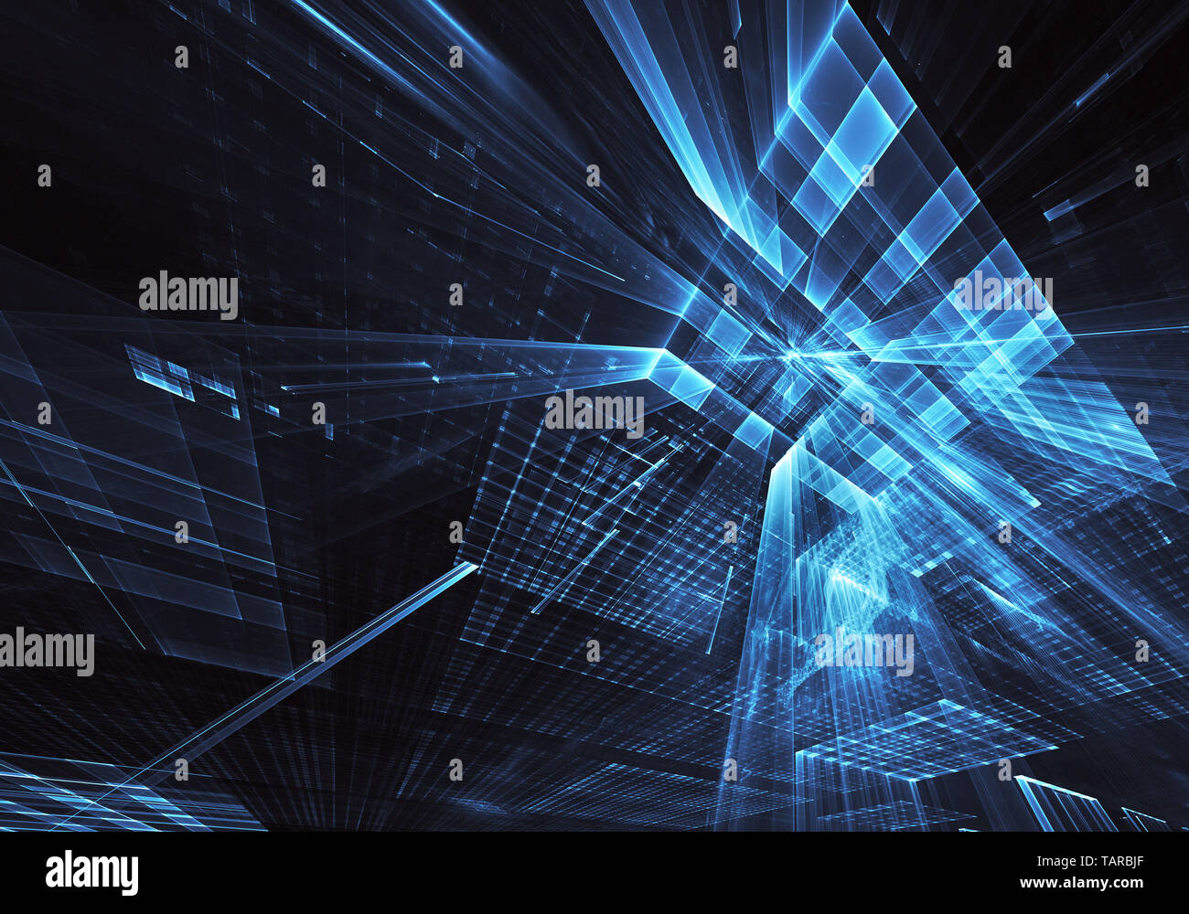 Computer generated abstract tehnology 3D illustration. Three ...