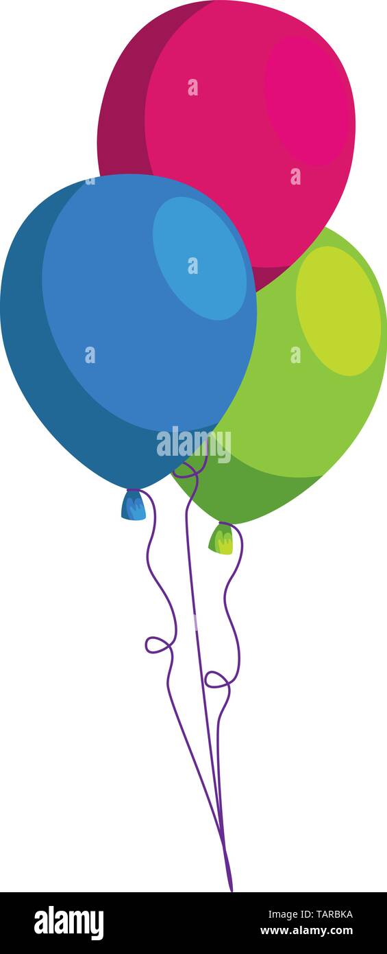 balloons helium floating icon vector illustration Stock Vector Image ...