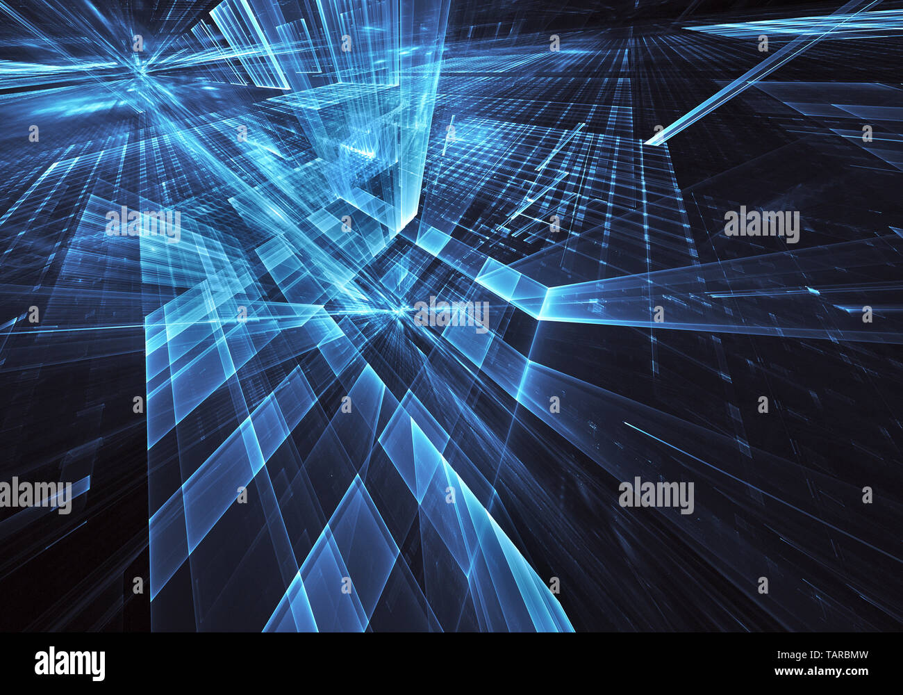 Computer generated abstract tehnology 3D illustration. Three ...