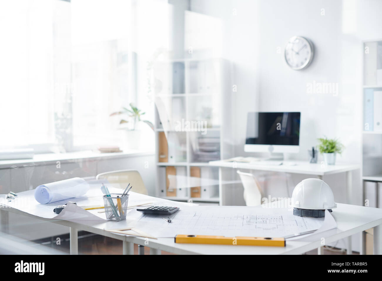 Workplace in office Stock Photo - Alamy