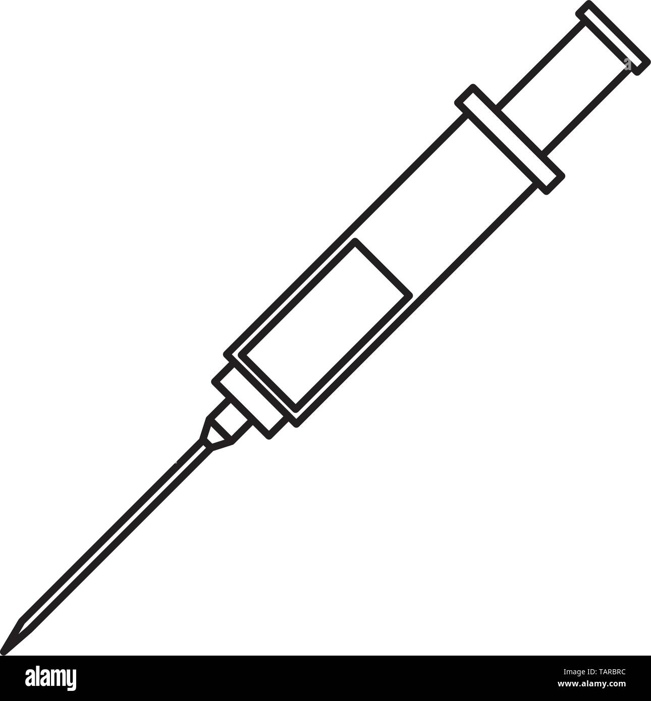 injection syringe medical icon vector illustration Stock Vector Image ...