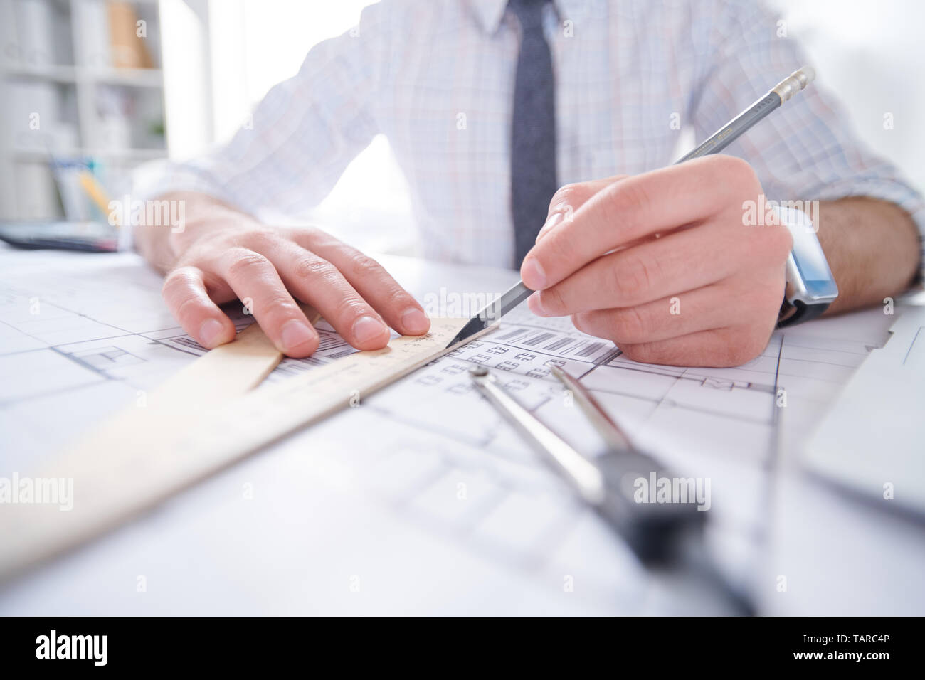 Architect at work Stock Photo - Alamy