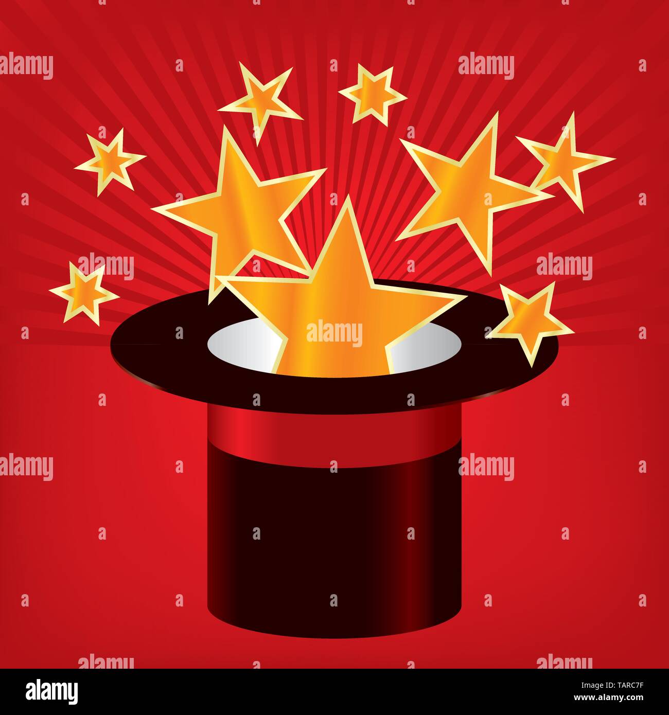 Illustration of magic hat with stars. Vector illustration. eps10 Stock ...