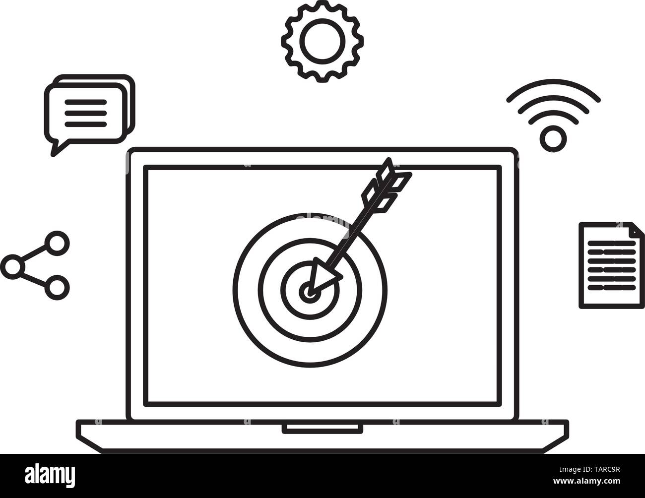 Speech bubble target Black and White Stock Photos & Images - Alamy