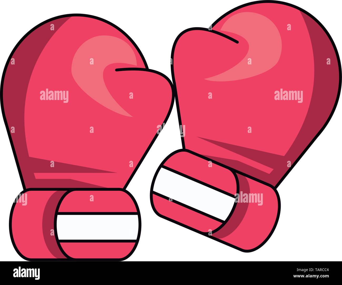 Boxing gloves cartoons isolated vector illustration Stock Vector Image ...