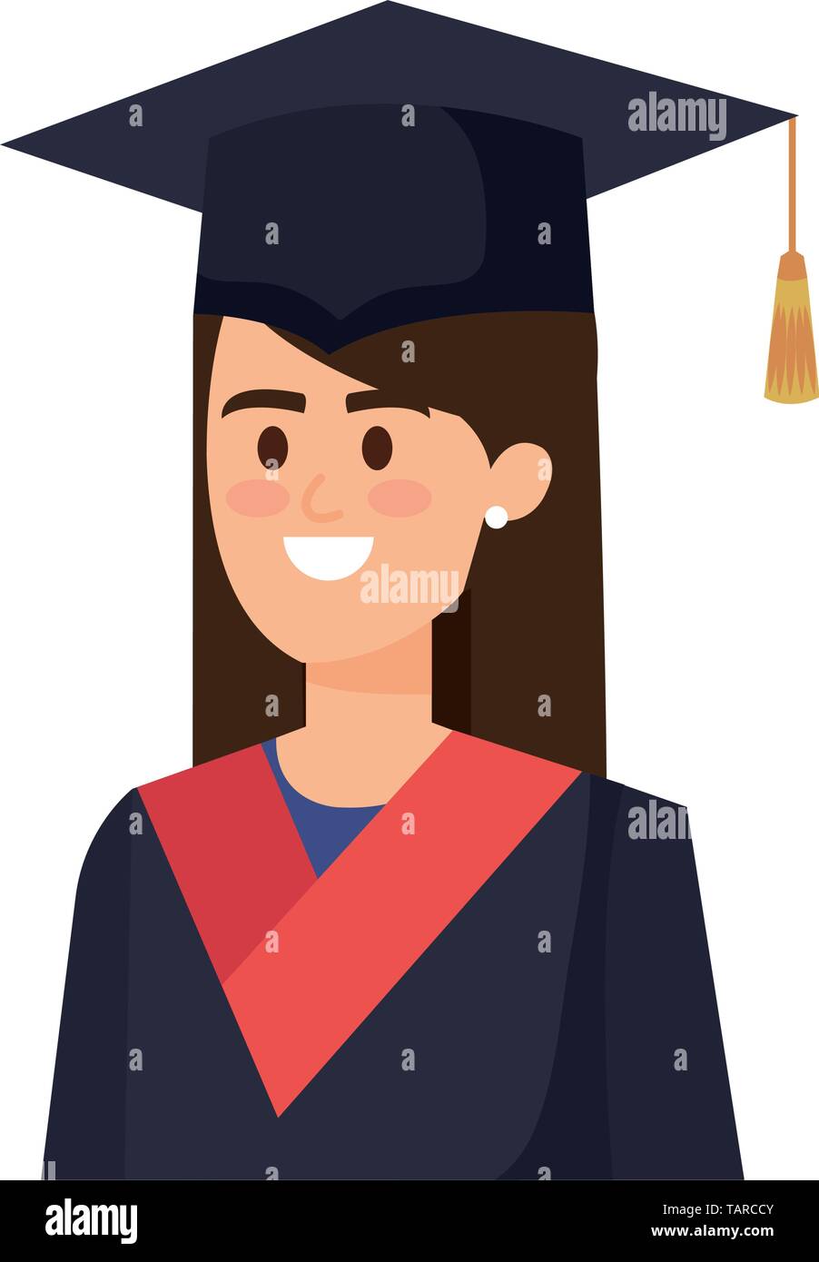 young woman student graduated character Stock Vector Image & Art - Alamy