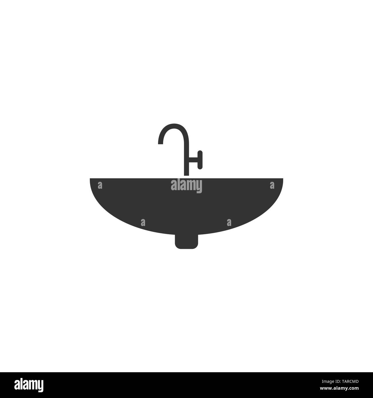 Wash basin icon. Vector illustration flat Stock Vector Image & Art - Alamy