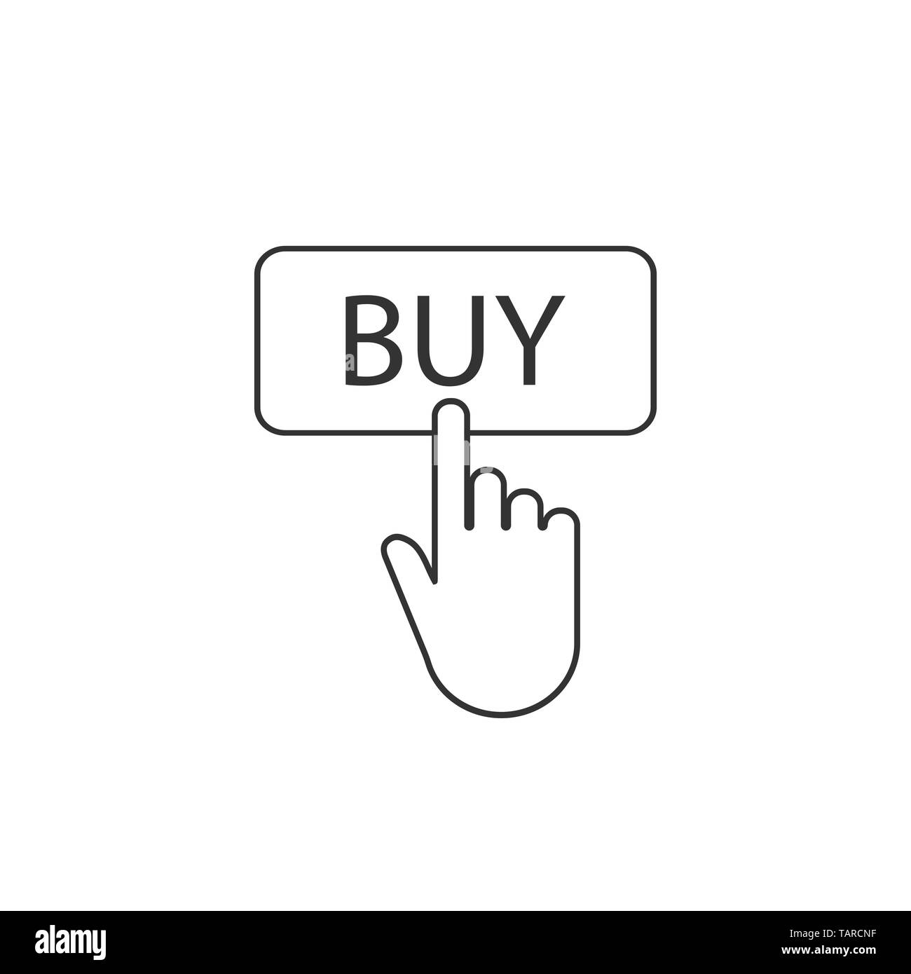 Vector illustration, Buy now button, click, website element Vector ...