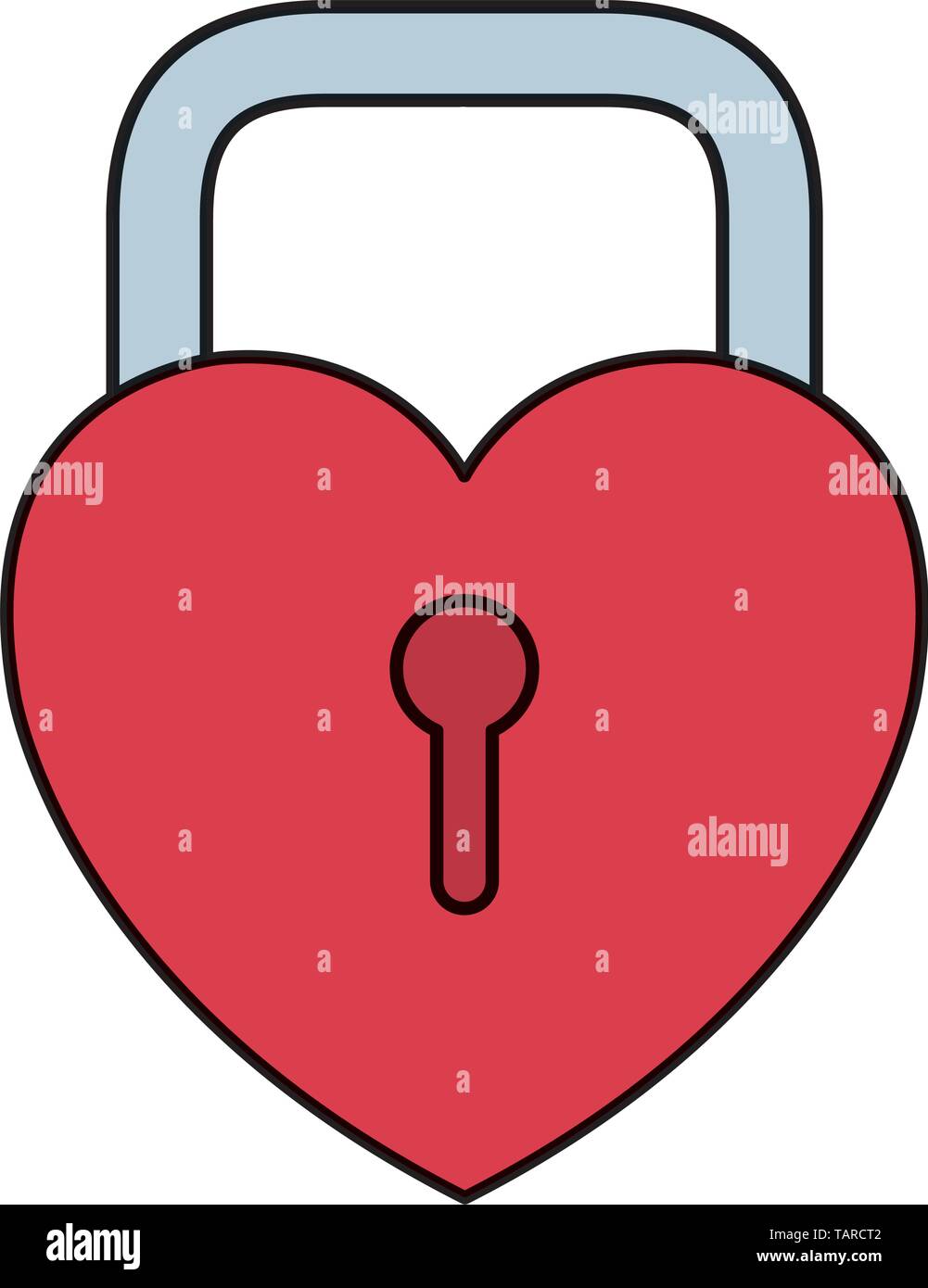 padlock with heart shape icon Stock Vector Image & Art - Alamy