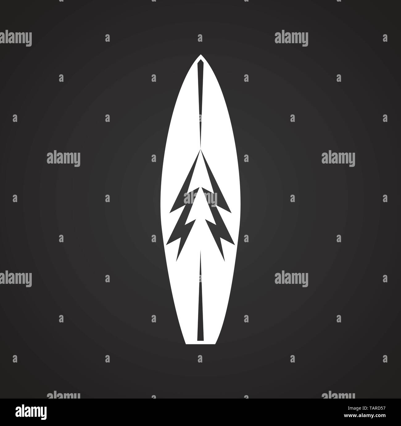 Surfboard icons on background for graphic and web design. Simple vector ...