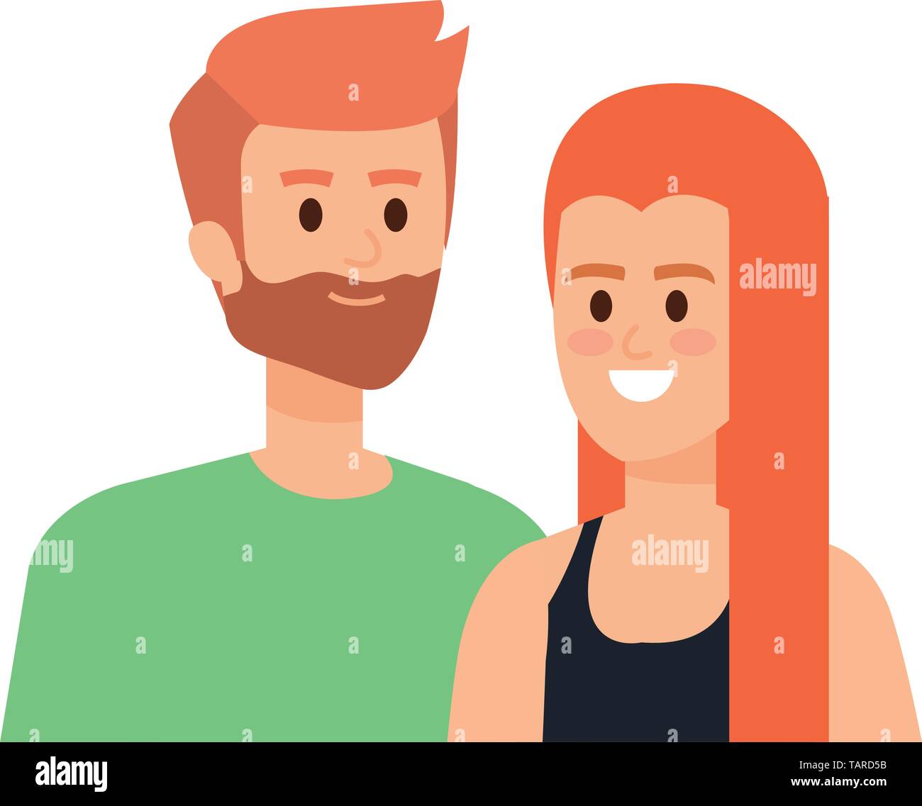 young couple lovers avatars characters Stock Vector Image & Art - Alamy