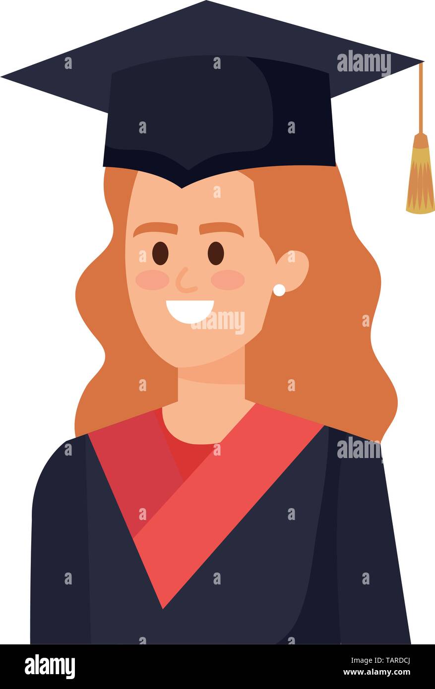 young woman student graduated character Stock Vector Image & Art - Alamy