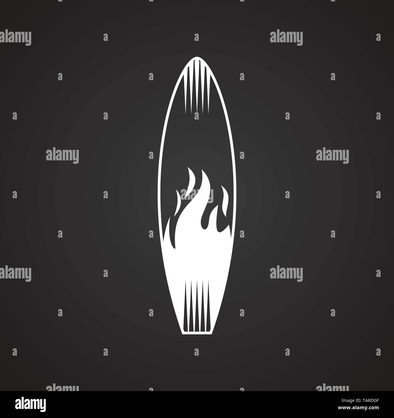 Surfboard icons on background for graphic and web design. Simple vector ...