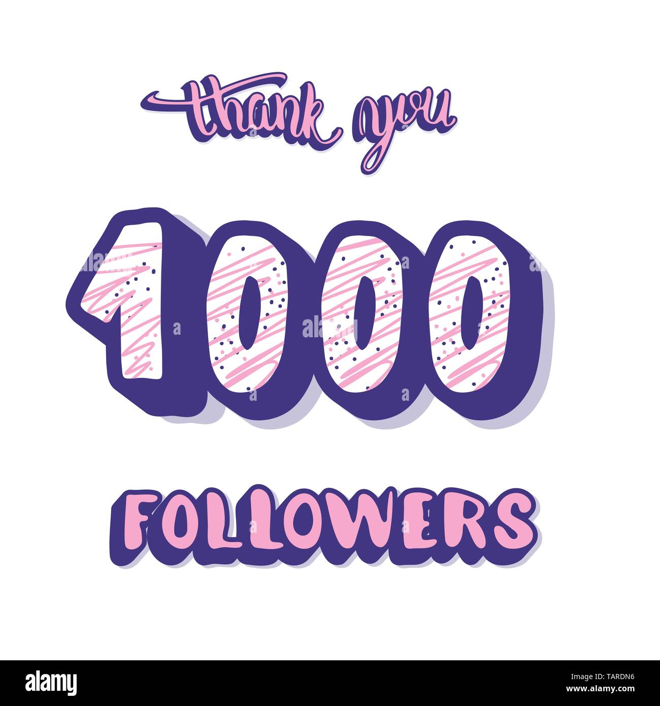 1000 followers post. Social media 1k banner. Vector color illustration Stock Vector Image & Art ...