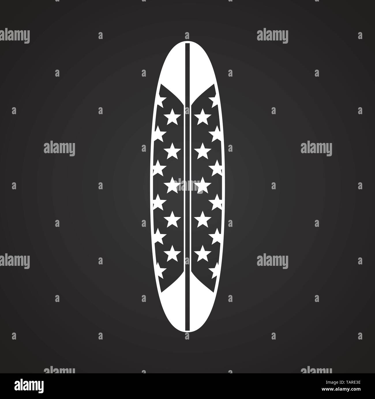 Surfboard icons on background for graphic and web design. Simple vector ...