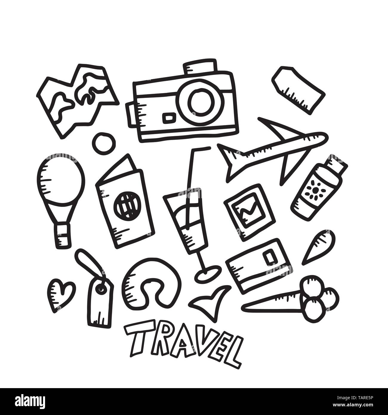 Travel agency poster template Black and White Stock Photos & Images - Alamy