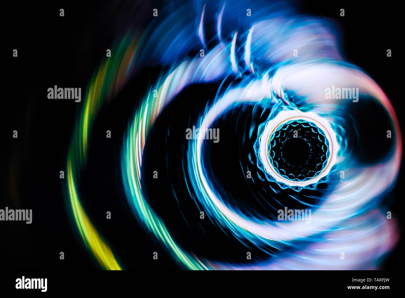 Sound waves in the dark in full color Stock Photo - Alamy