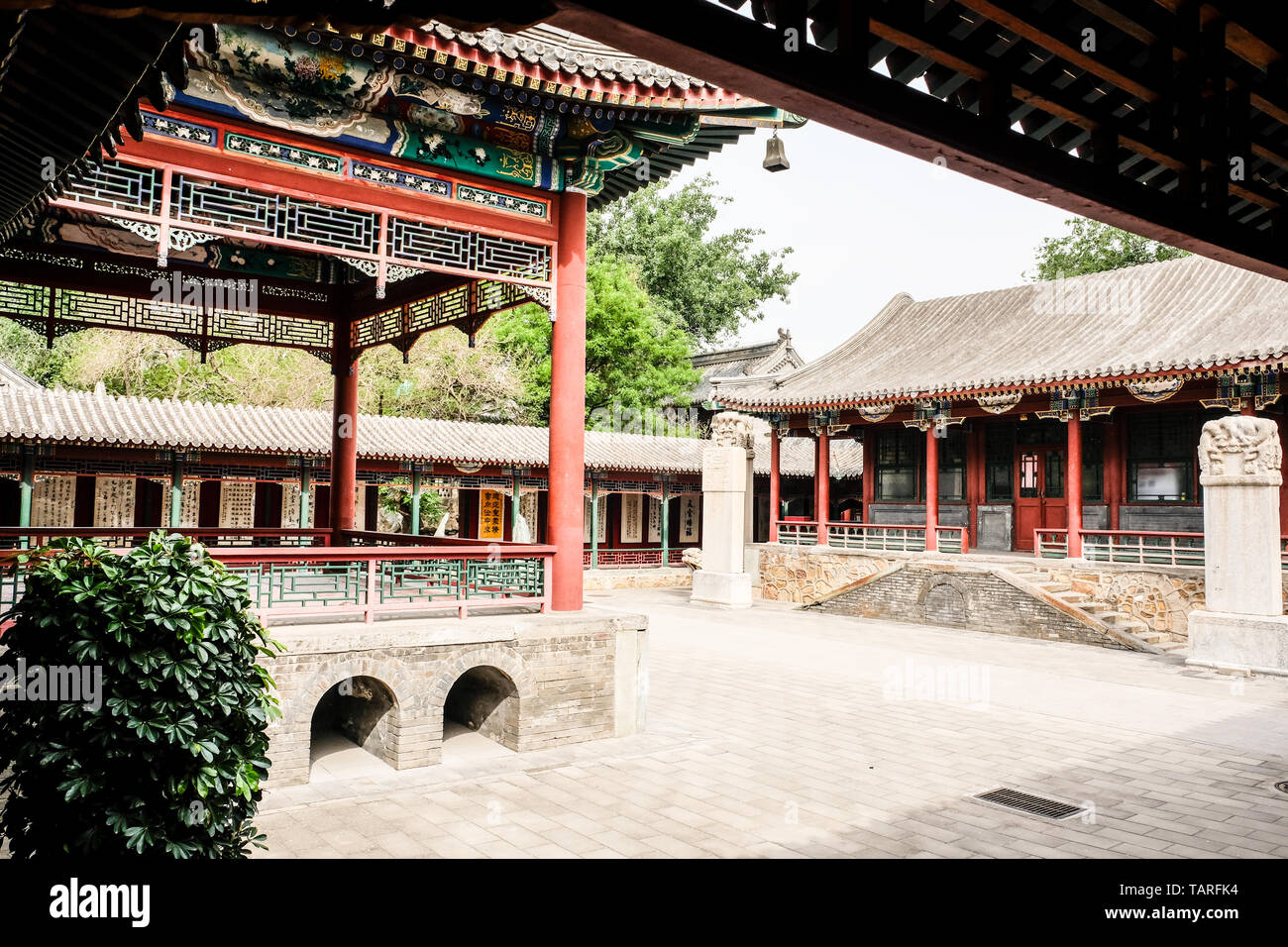The opera ceremony stage in White Cloud Taoist Temple, Beijing, China Stock Photo - Alamy