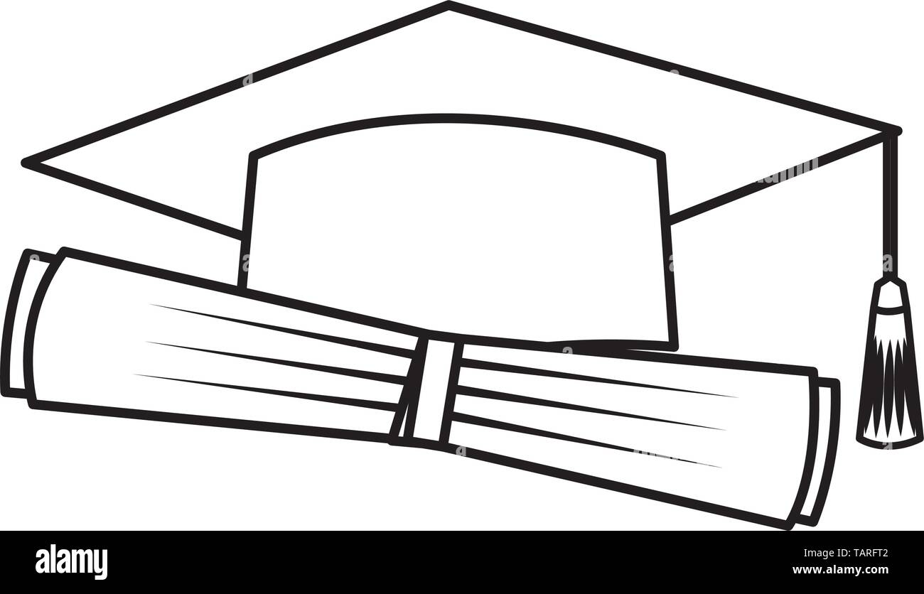 graduation hat and diploma icons Stock Vector Image & Art - Alamy