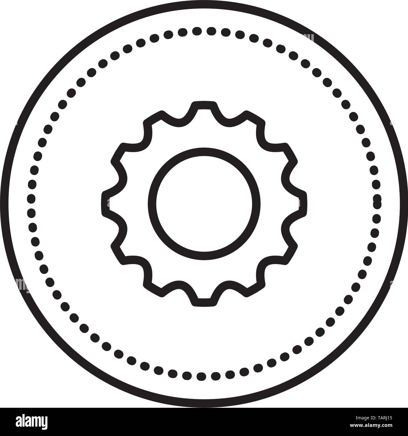 gear machine setup isolated icon Stock Vector Image & Art - Alamy