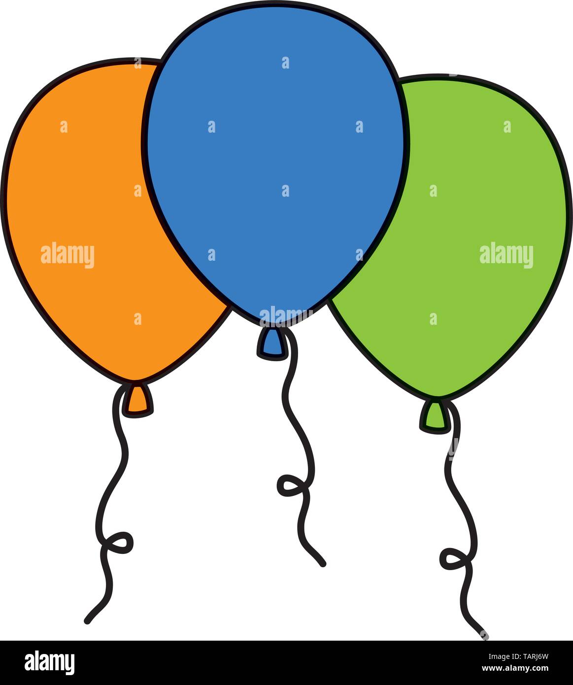 Balloons Helium Floating Icon Vector Illustration Stock Vector Image