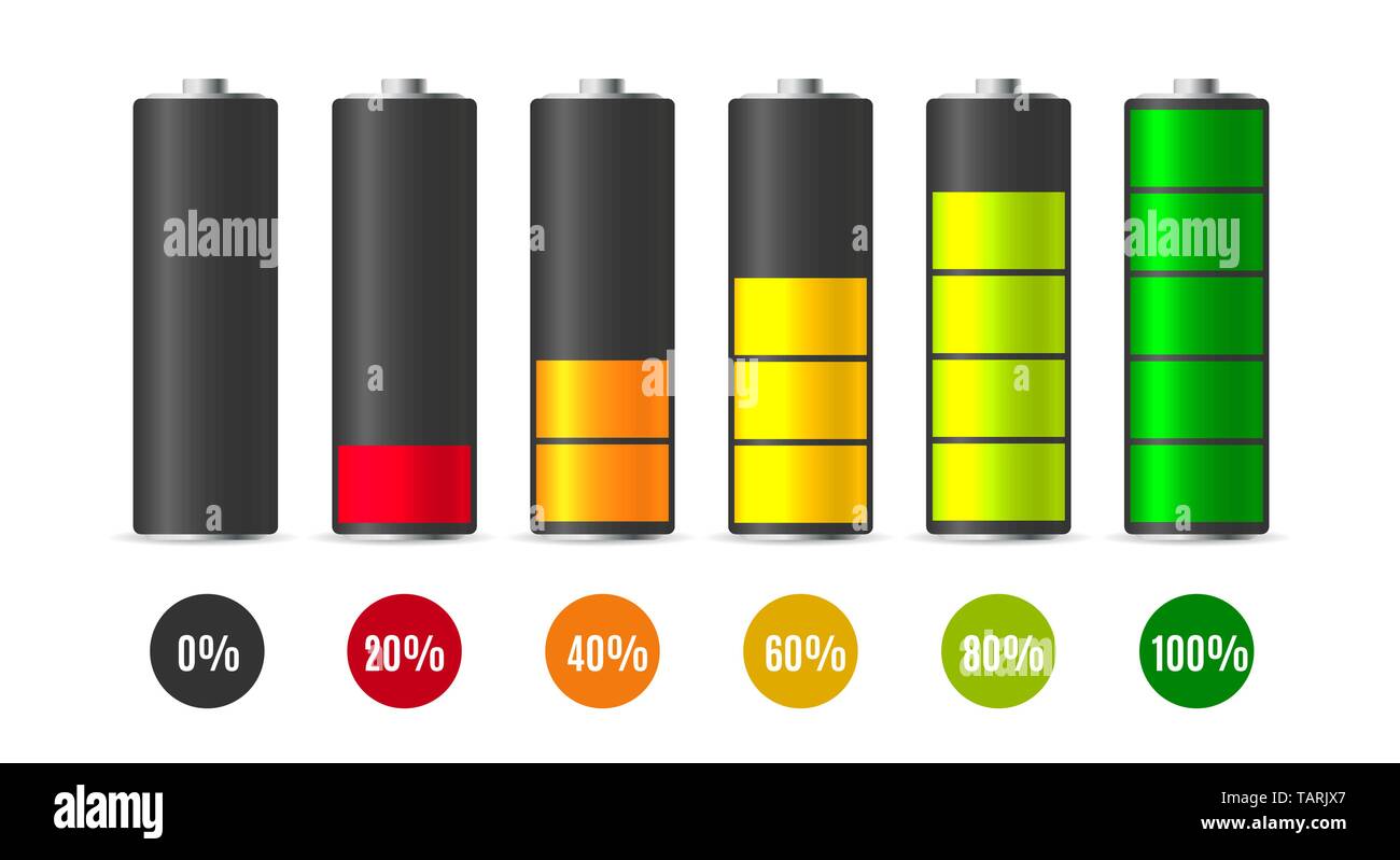 Yellow rechargeable batteries Stock Vector Images - Alamy