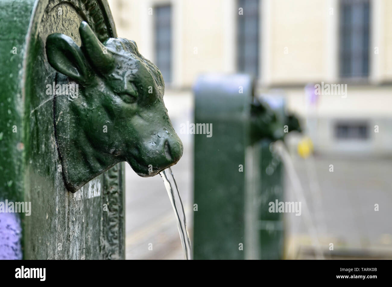 Turin, Piedmont, Italy. May 2019. A look at Piazza Gian Lorenzo Bernini ...