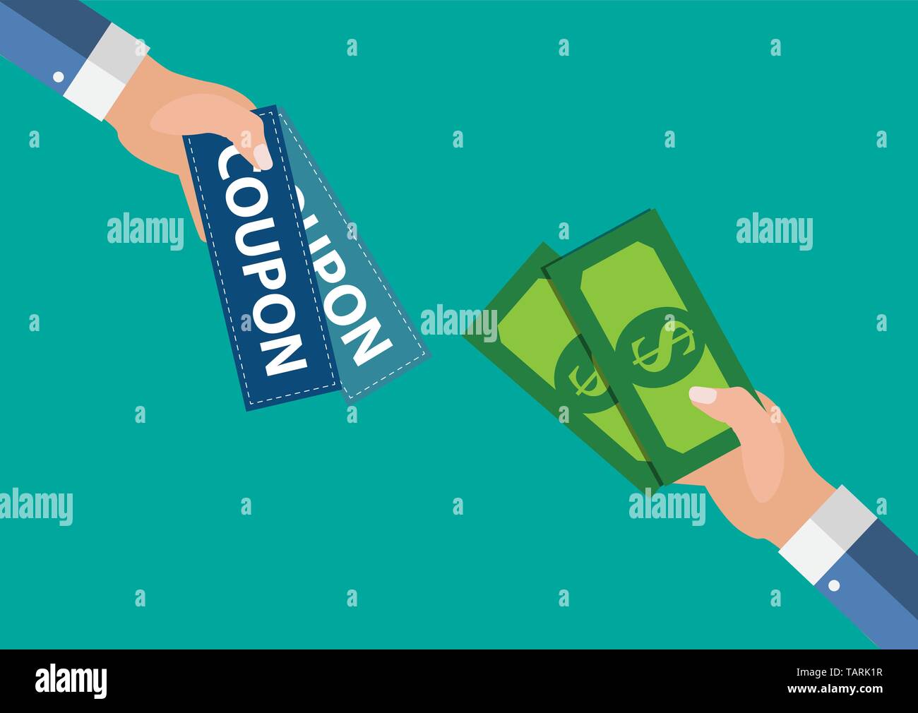 Hands gift exchange Stock Vector Images - Alamy