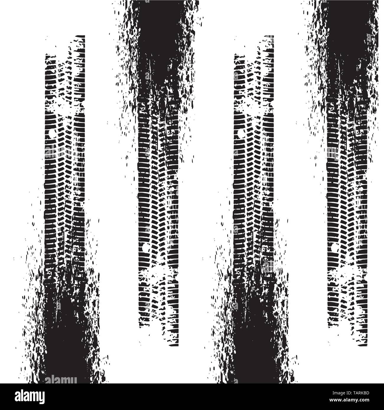 Grunge Tire Track Vector Print Dirty textured Vector illustration Stock ...