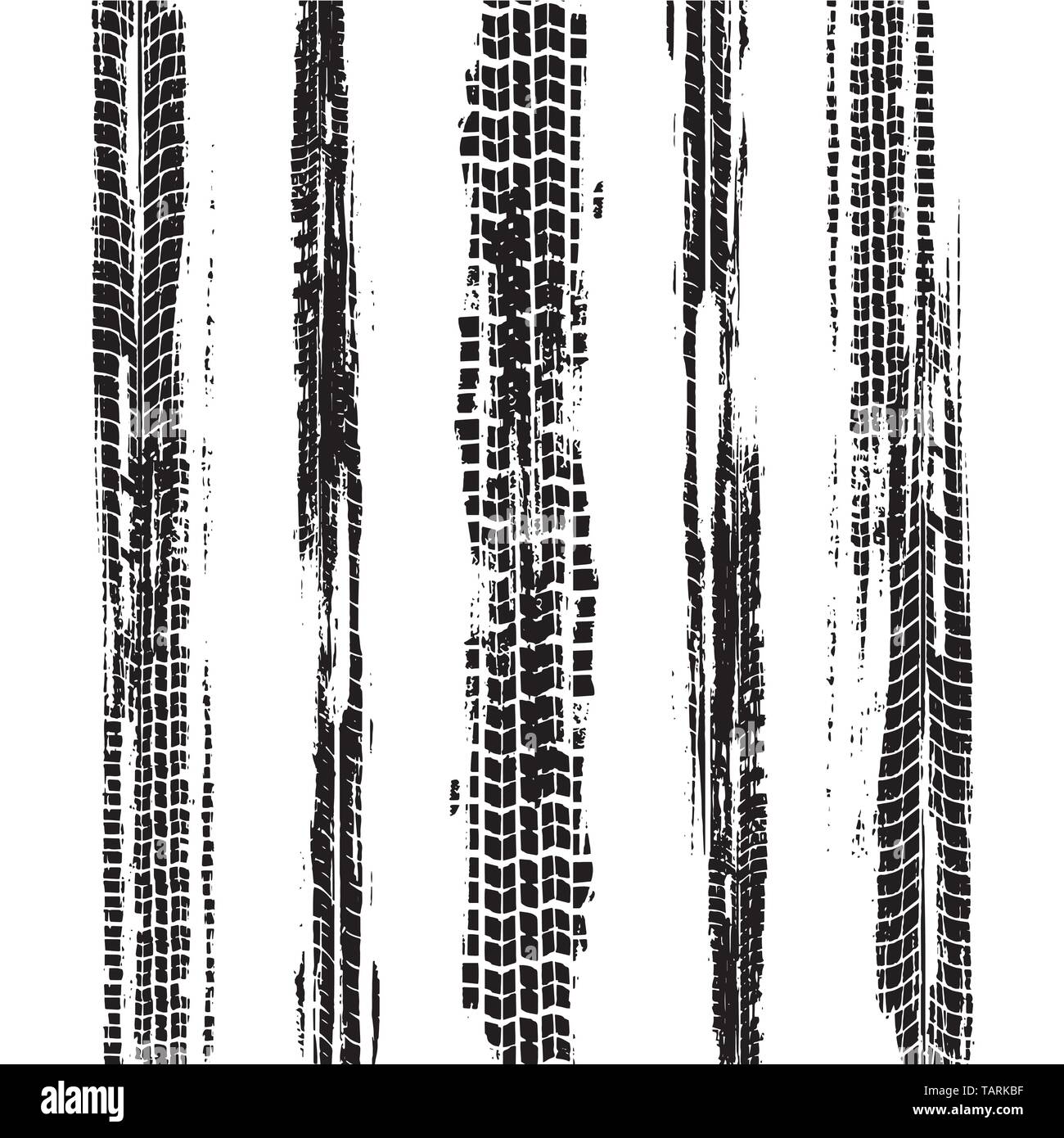 Grunge Tire Track Vector Print Dirty textured Vector illustration Stock ...