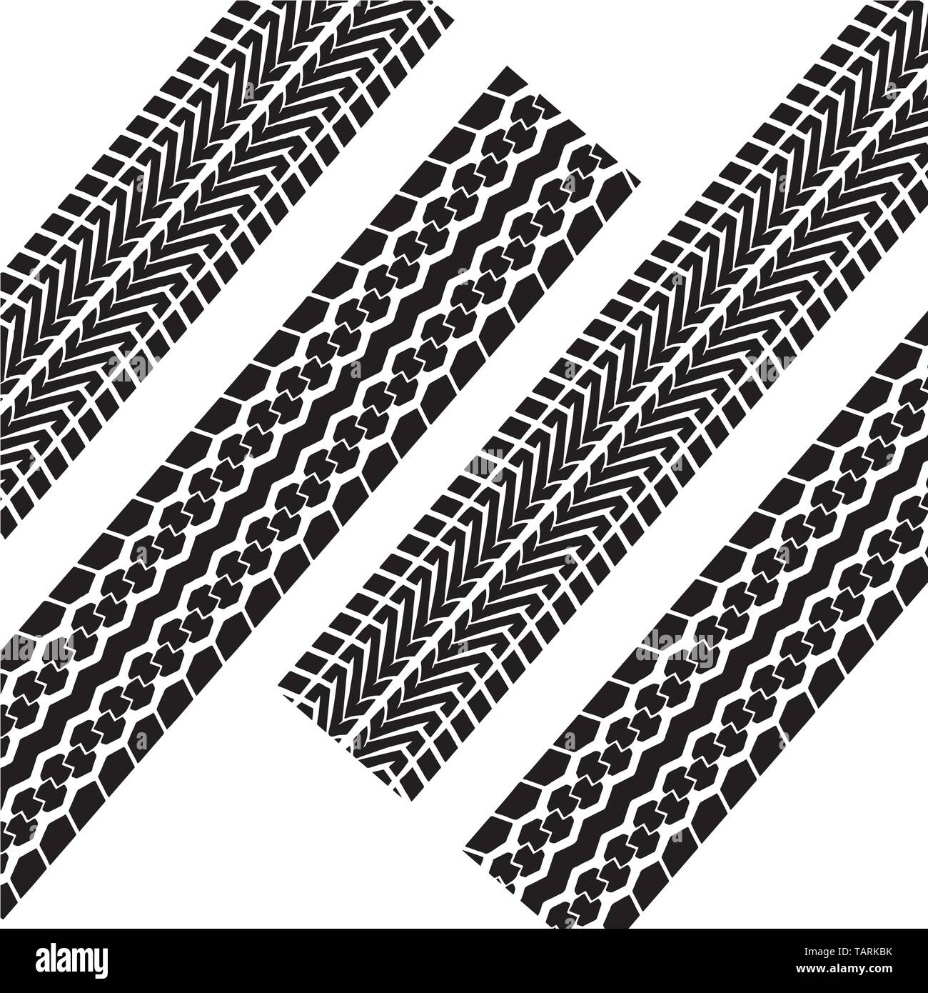Grunge Tire Track Vector Print Dirty textured Vector illustration Stock ...