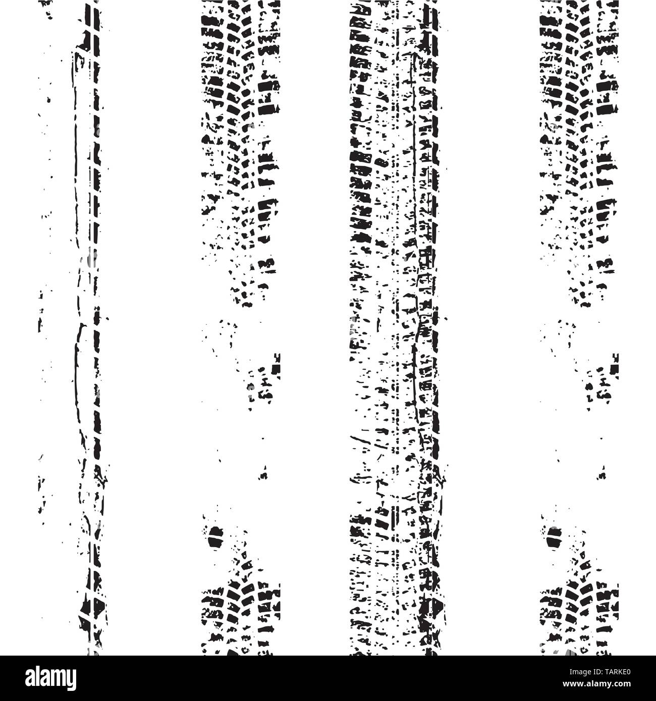 Grunge Tire Track Vector Print Dirty textured Vector illustration Stock ...